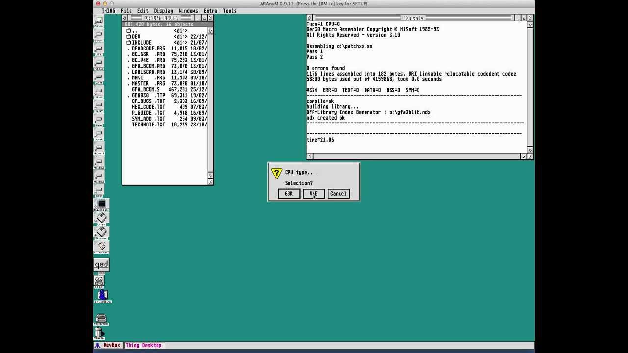 GFABASIC for the Atari ST rebuilt from source code