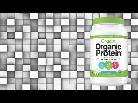 Orgain Organic Plant Based Protein Powder Vanilla Bean Vegan Non-GMO 2.03 Pound