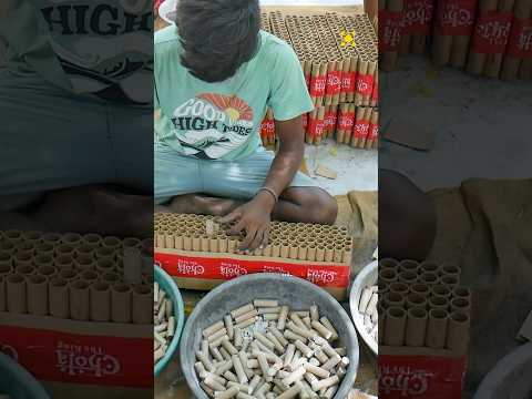 Non Stop 120 Sky Shots Manufacturing Process #sivakasicrackersfactory#handmade#hardwork #factory