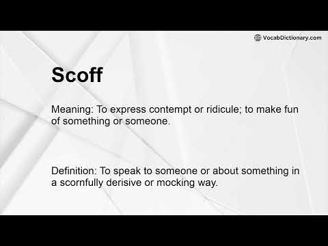 Scoff Meaning