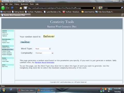 Random Word Generator Freestyle