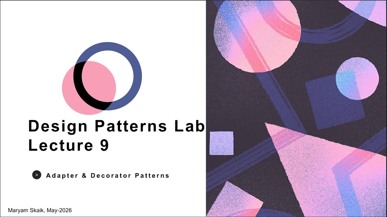 Design Patterns Lab — Lecture 9: Structural Design Patterns, Adapter and Decorator Pattern