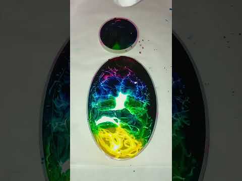 Rainbow Alcohol Ink Epoxy Resin Art Home Decor Tray!! |Cloud Technique| #epoxy #alcoholink #rainbow
