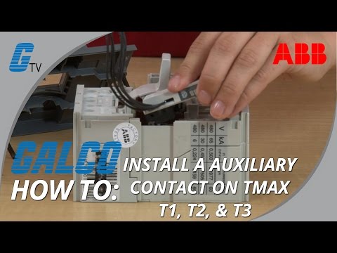 Installing an Auxiliary Contact to ABB's TMAX Series T1-T3 Enclosed Circuit Breakers