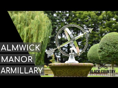 “Almwick Manor” Solid Brass Armillary Sundial