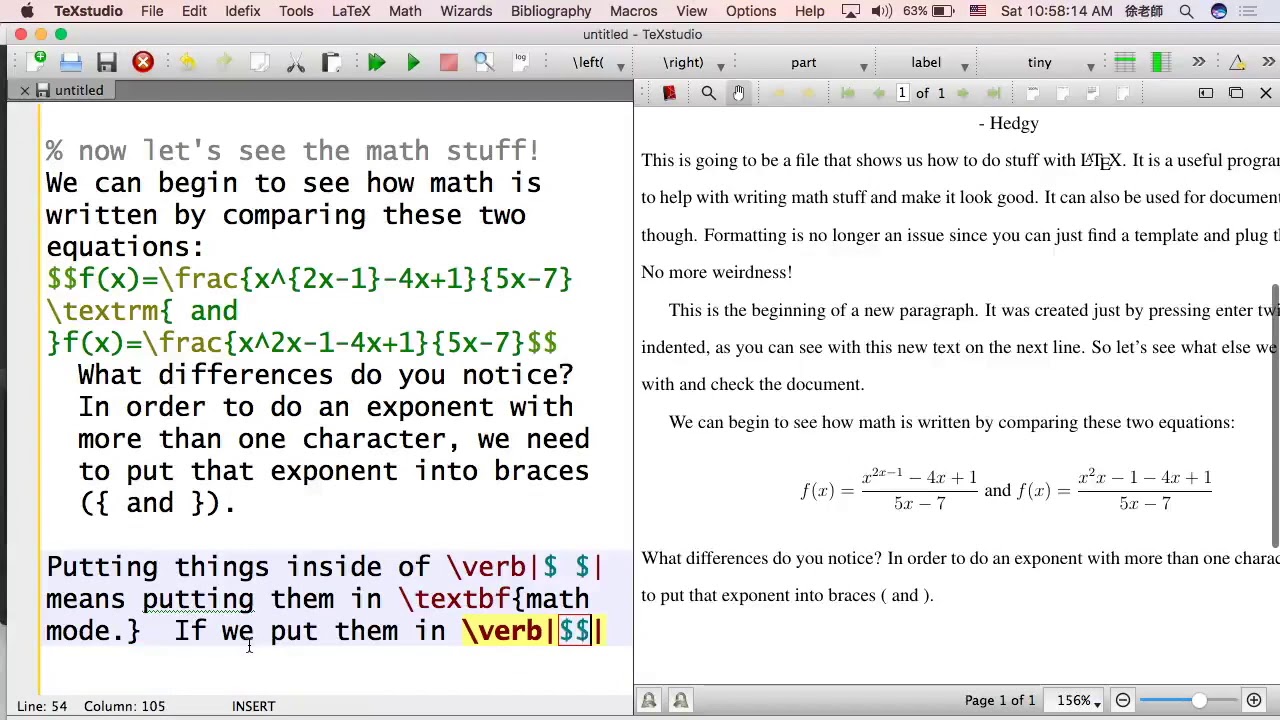 LaTeX Tutorial 4: Basic Math Commands