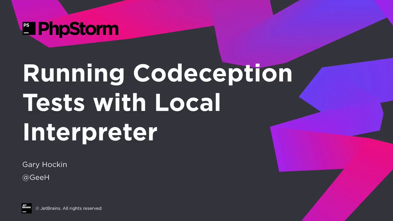 Running Codeception Tests with Local Interpreter