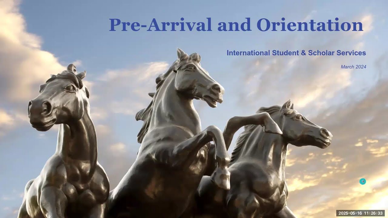 Pre-Arrival and Orientation