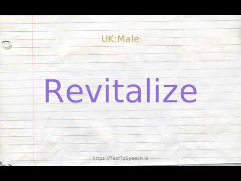 How to pronounce revitalize
