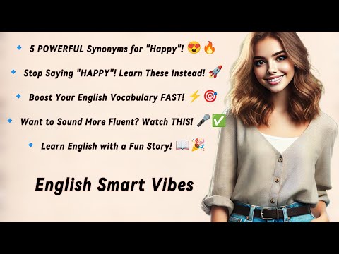 🔹 5 Powerful Synonyms for "Happy" | Learn English with a Fun Story! 🎉