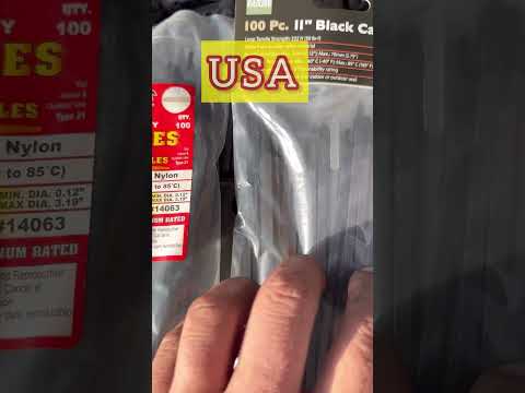 Zip Ties Cable Tie Blind comparison USA vs CHINA farm store vs harbor freight