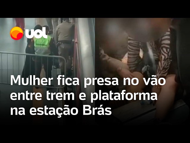 Vídeo mostra mulher com perna presa entre trem e plataforma em SP
