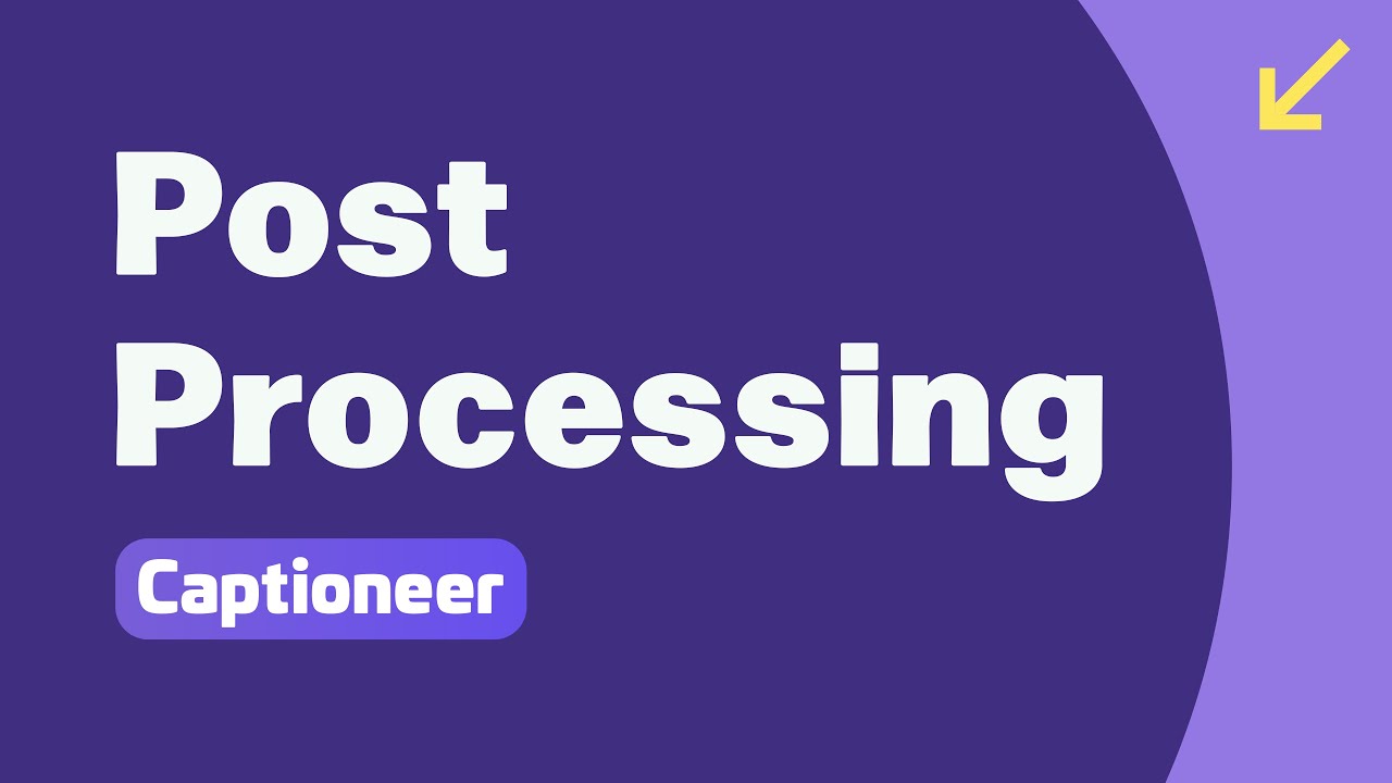 Captions Post-Processing