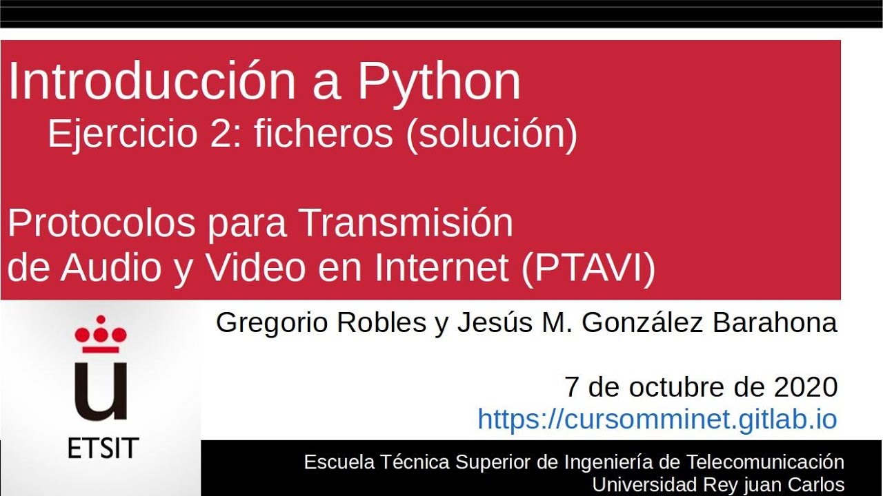 Introducción a Python. Ejercicio 2: ficheros (solución)