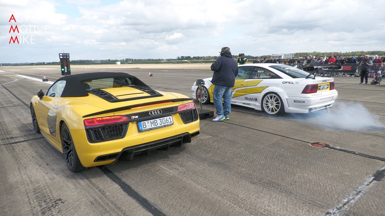 Fearless European Muscle Car Drag Races Audi R8, Can It Beat It ...