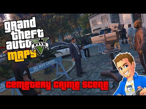 GTA 5 Map Editor Maps - Cemetery Crime Scene | GTA 5 Custom Map for Map Editor | GTA 5 PC Map Mod