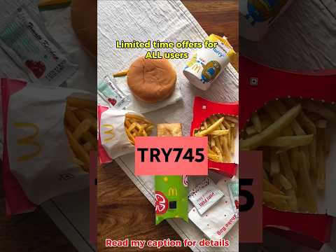 McDonalds Coupon Code l Get 6 Items For 44 l McDonald's Offer #mcdonalds #freefood #mcdonald #short