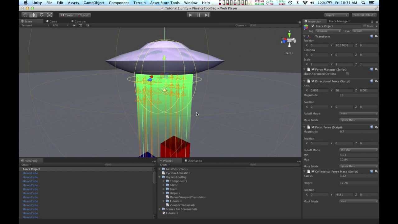 Physics Tool Bag Tutorial 1: Introduction To Force Objects