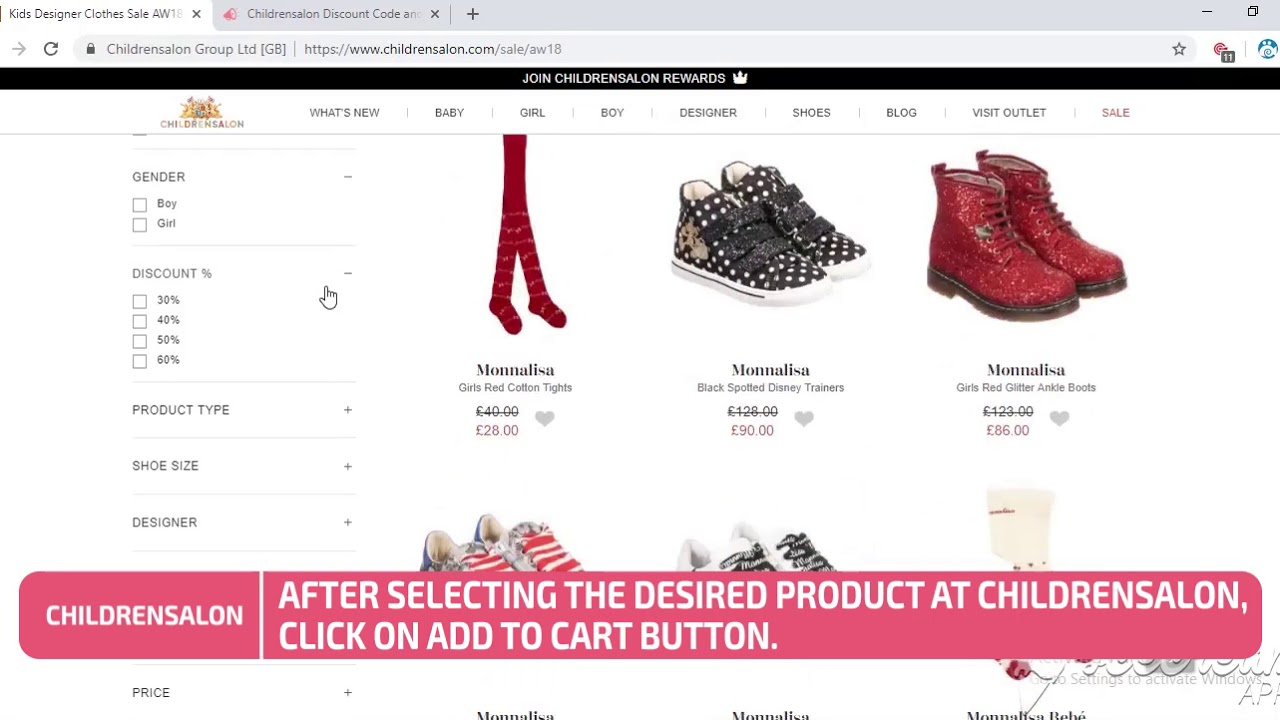 How to Use Childrensalon Discount Code?
