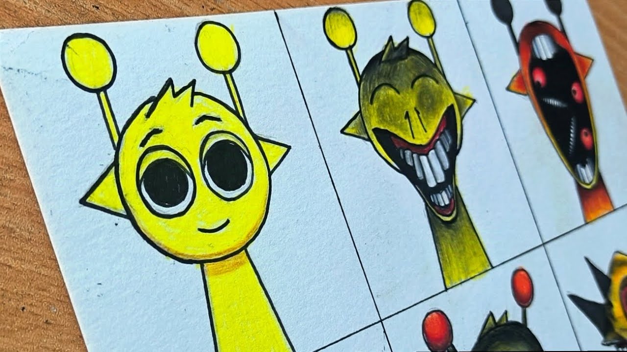 Drawing INCREDIBOX SPRUNKI - Simon | Phase 1 vs Phase 2 vs Phase 3 vs Phase 4 vs Phase 5 vs Phase 6