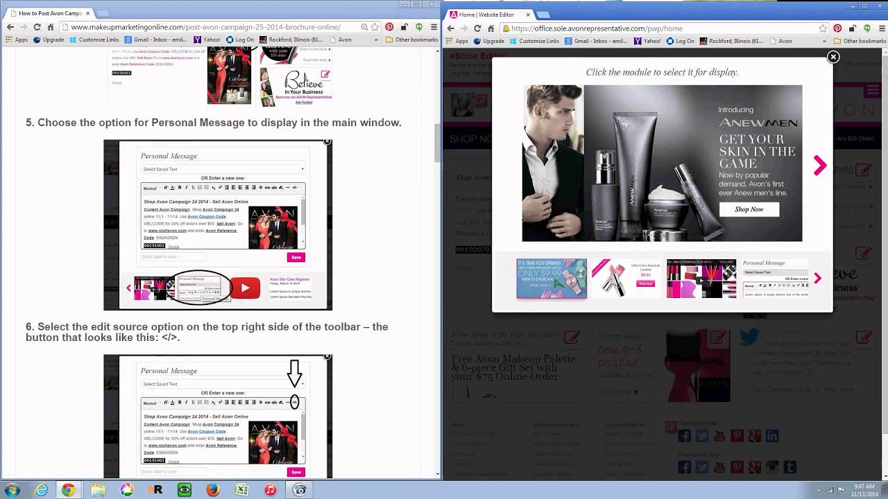 How to Post the Avon Brochure on your Website