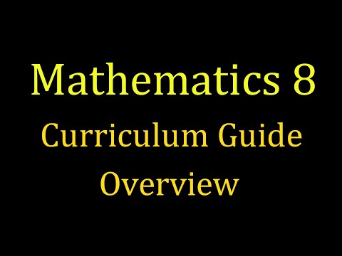 Mathematics | Grade 8 | Curriculum Guide Overview