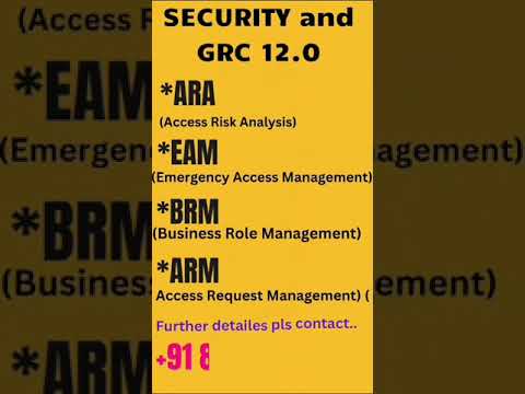 SAP SECURITY AND GRC TRAINING ERPGLOBALTRAINING 918639658059