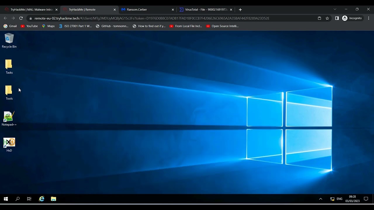 MAL: Malware Introductory| tryhackme | walkthrough | practical demo