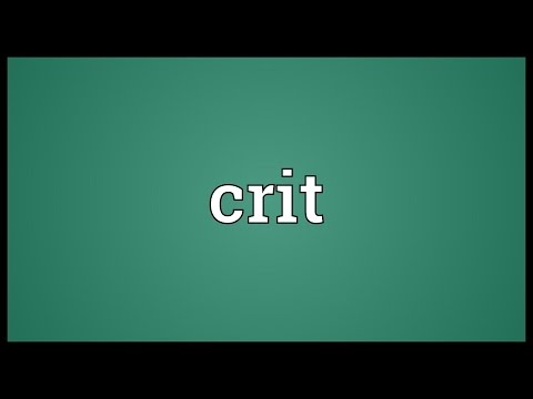 Crit Meaning