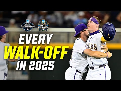 EVERY walk-off from the 2025 NCAA baseball tournament โพ๐ฅ