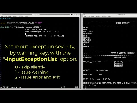 How-To Set LEF/DEF Input Warnings as Exception Severities for the Calibre FDI Utilities