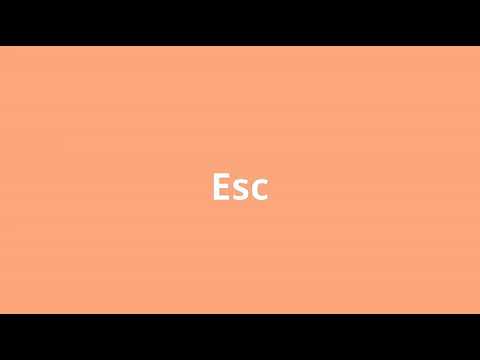 what is the meaning of Esc