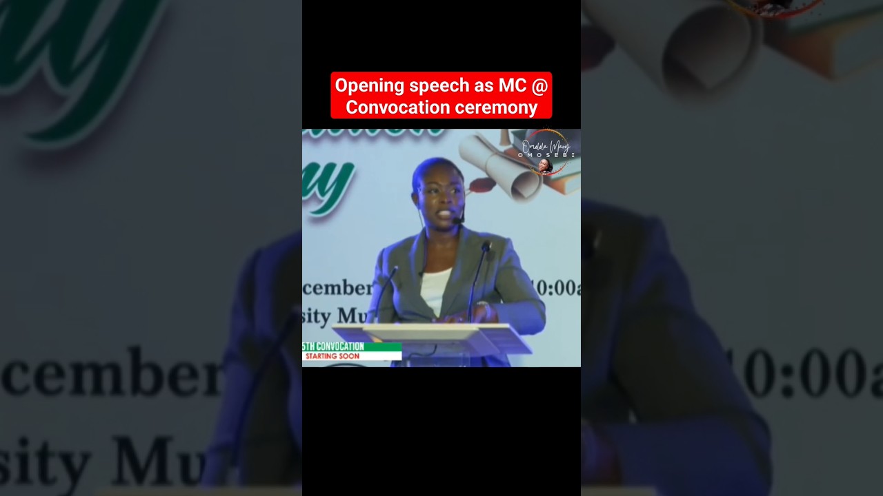 My opening speech as MC @ Convocation ceremony #corporate #host #publicspeaking #masterofceremonies