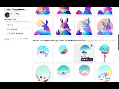 AI Crystalline the new transparent png file creator from cf spark by creative fabrica ai art design