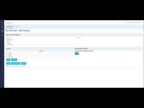 Creating an OBS in Clarity PPM – 15.8 (For Admins)