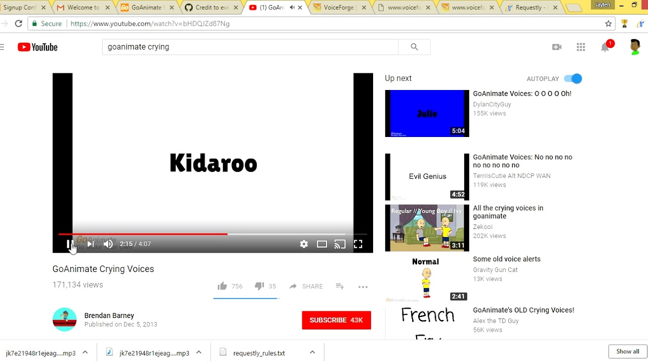 kidaroo crying voice free download