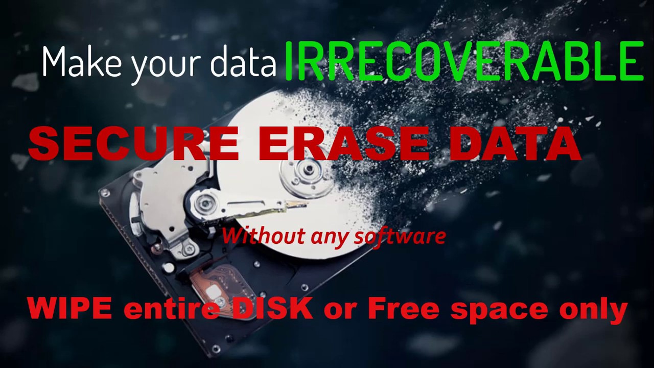 Make data UNRECOVERABLE by securely erasing it