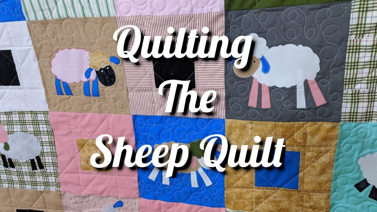 Quilting the sheep quilt