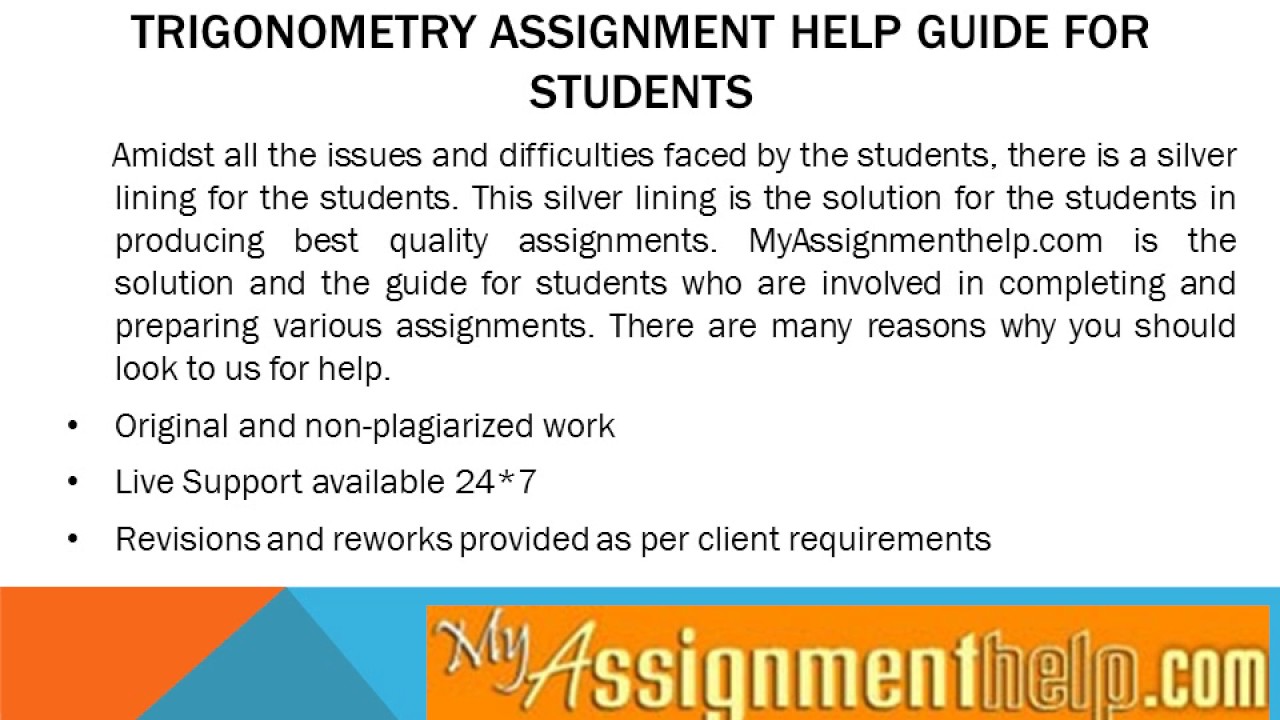 Online Trigonometry Assignment Help