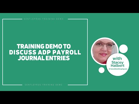 Training Demo - ADP Payroll Journal Entries in QuickBooks Online