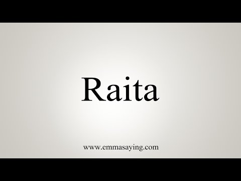 How To Say Raita