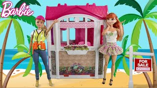 Barbie House Builder ???? Barbie Construction Worker ???? Barbie Glam Getaway House Unboxing ????