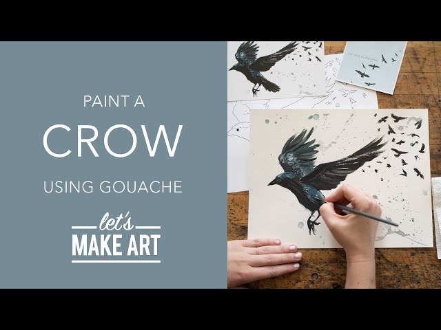 Crow Watercolor Painting Project– Let's Make Art