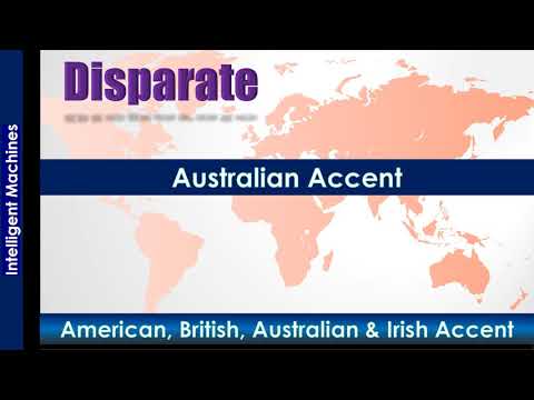 Disparate -Pronounce in Australian Accent, British Accent, American Accent, and Irish Accent
