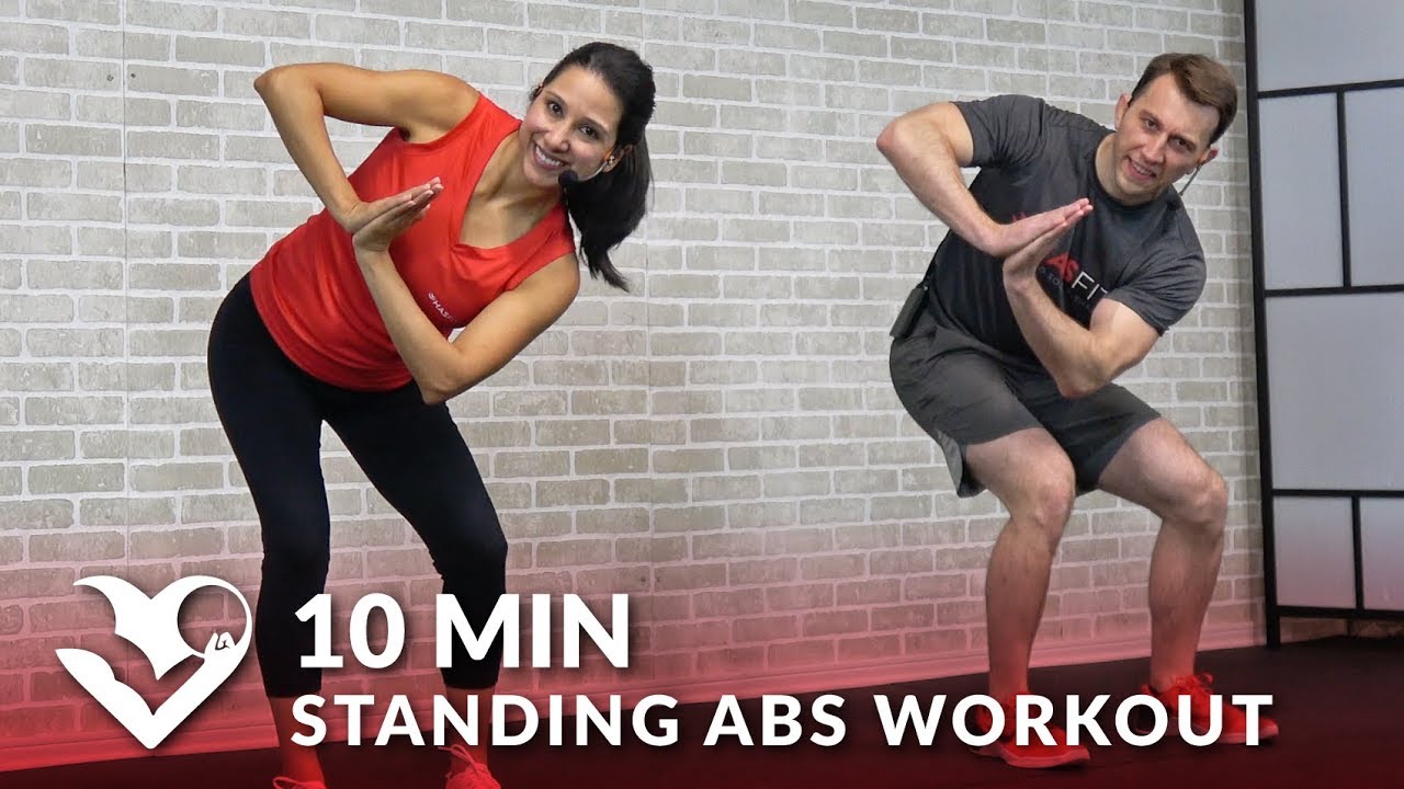 10 Minute Standing Abs Workout & Low Impact Standing Cardio Workout - 10 Min Abs - Standing Up Ab