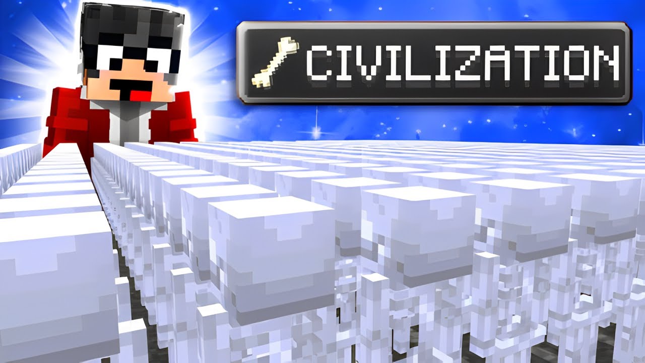 Minecraft But I Join SKELETON CIVILIZATION