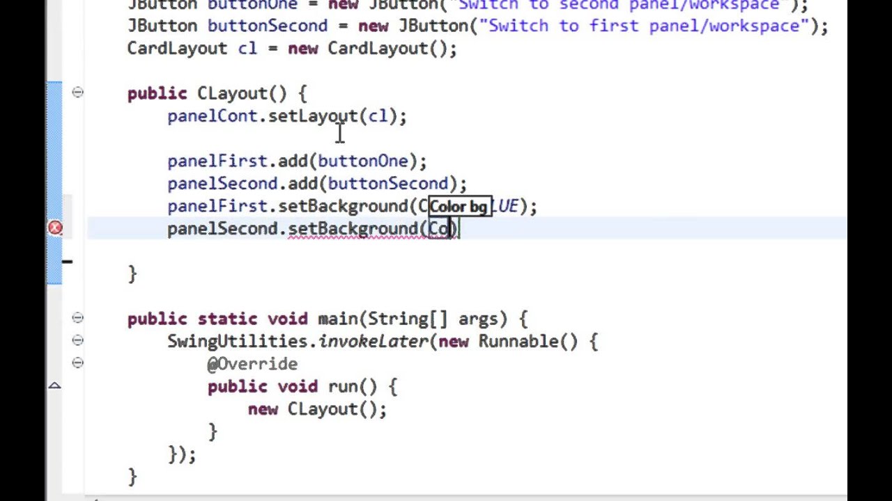 Java swing GUI tutorial #18: CardLayout