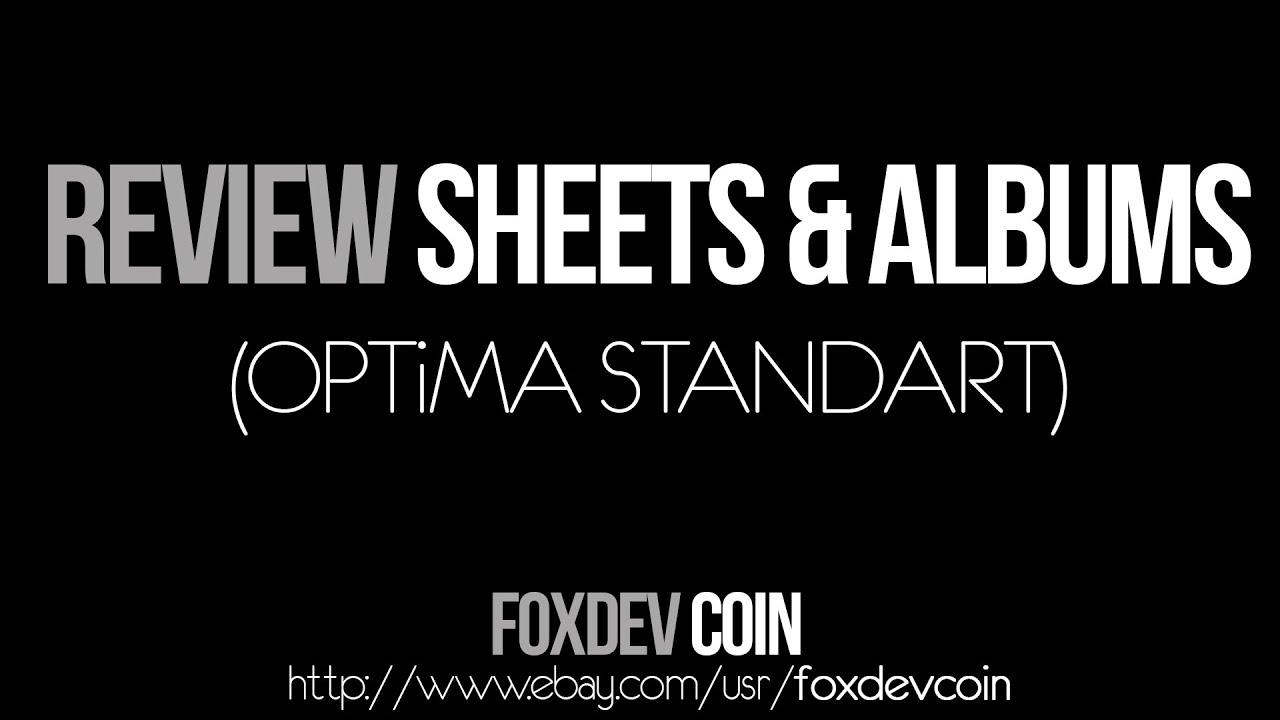 Review OPTiMA Sheets (all type) and Albums - FoxDev Coin