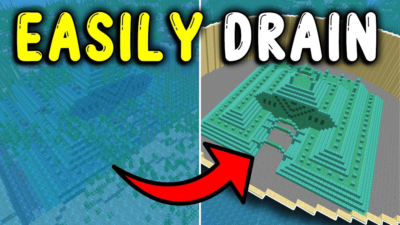 How to DRAIN an OCEAN MONUMENT In Minecraft 1.21!