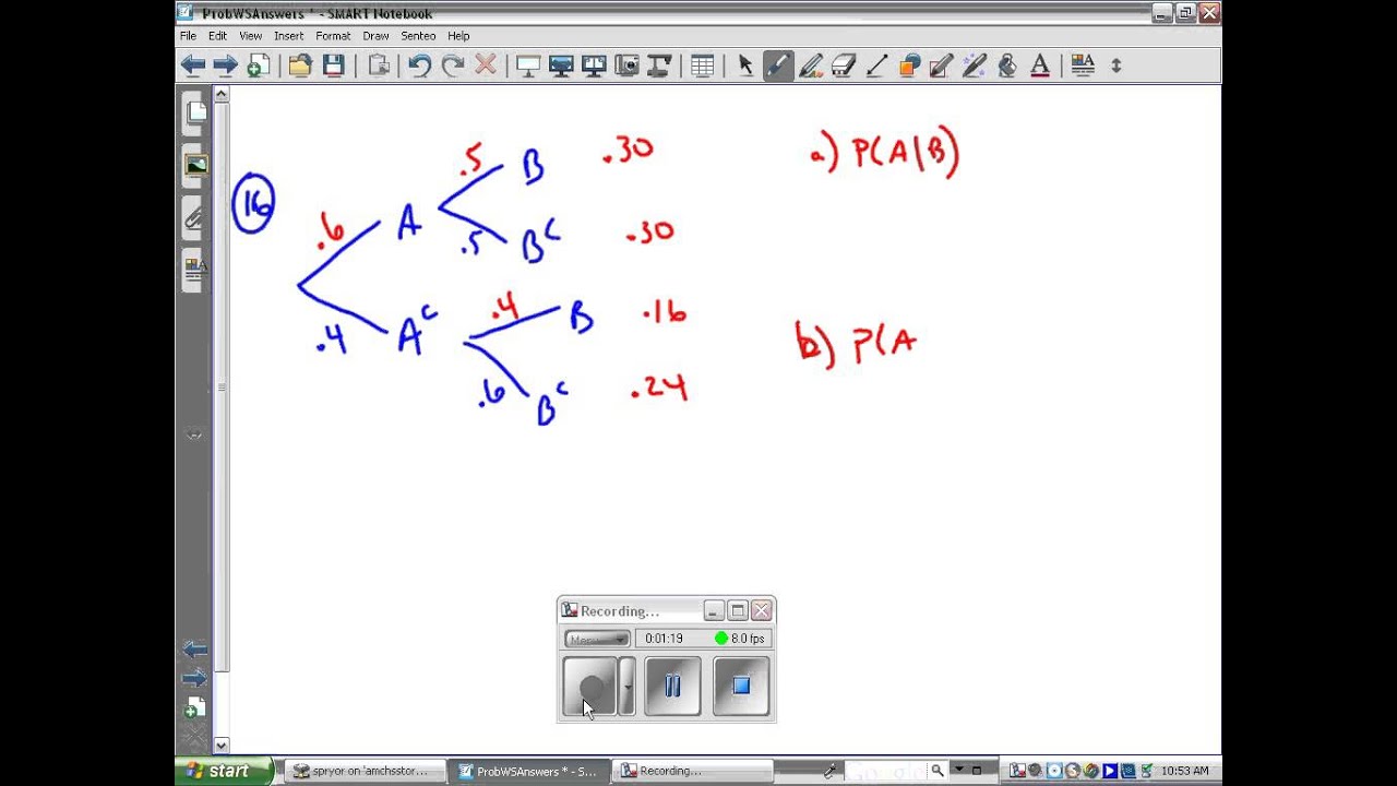 Probability Worksheet - Problem #16